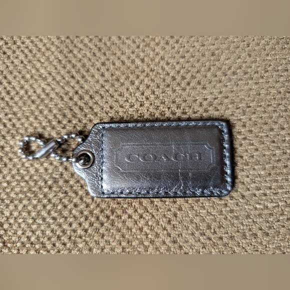 Coach | Accessories | Coach Silver Leather 25 Hang Tag | Poshmark